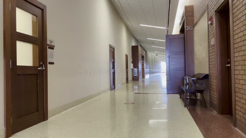 Richmond County Courthouse Interior Officer Walking in To Courtroom ...