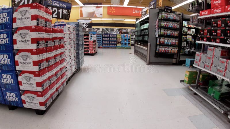 Walmart Interior 2021 Bud Beer Display Editorial Stock Image - Image of ...