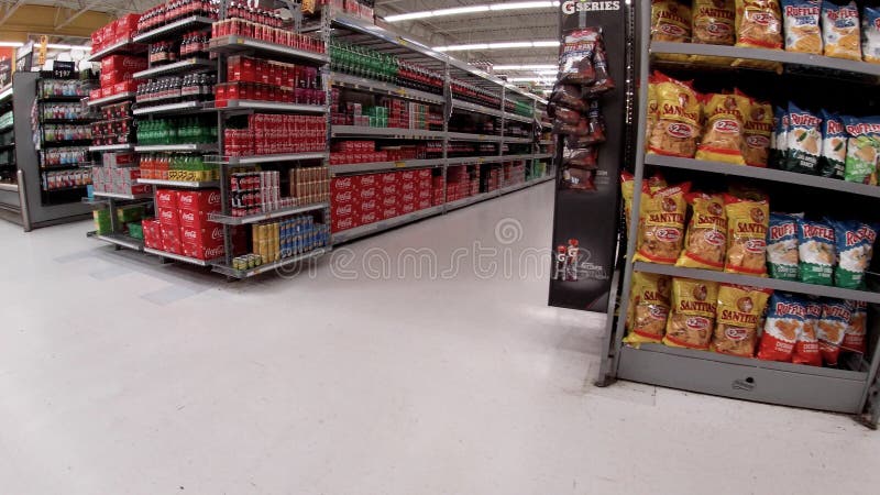 Walmart Interior 2021 Soda Aisle Editorial Photo - Image of pandemic ...