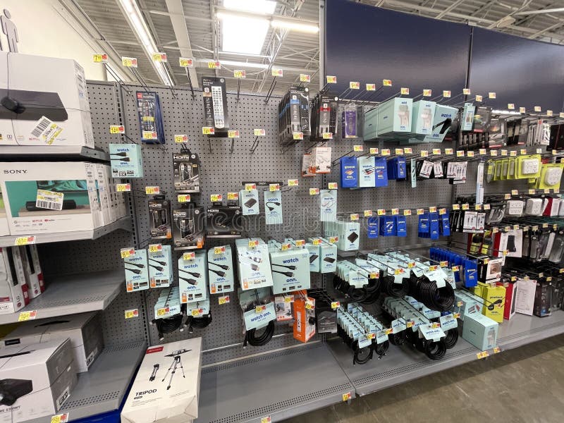 Walmart Store Interior Blown Out Cable Section Editorial Stock Image ...