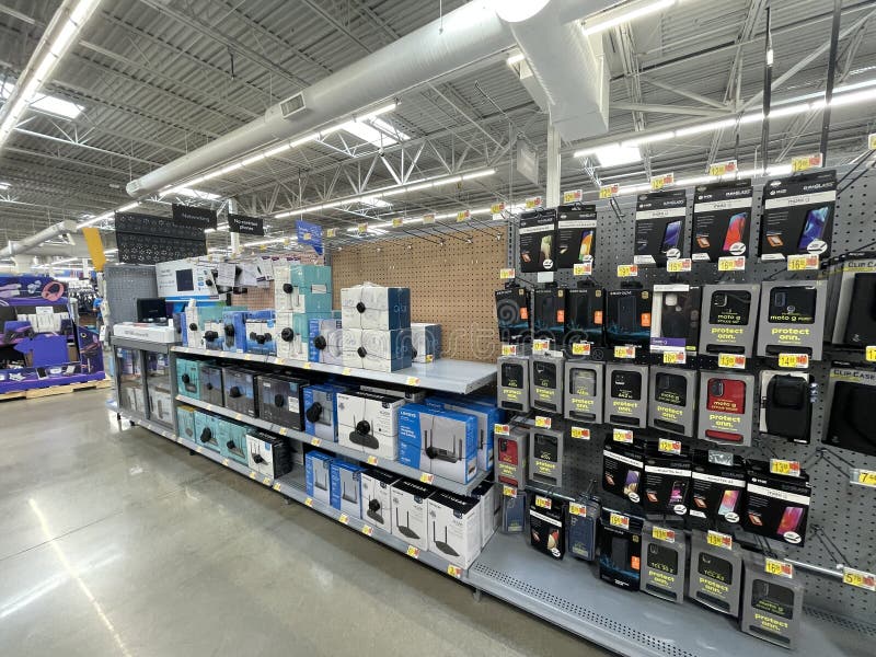 Walmart Store Interior Networking Section Editorial Stock Photo - Image ...