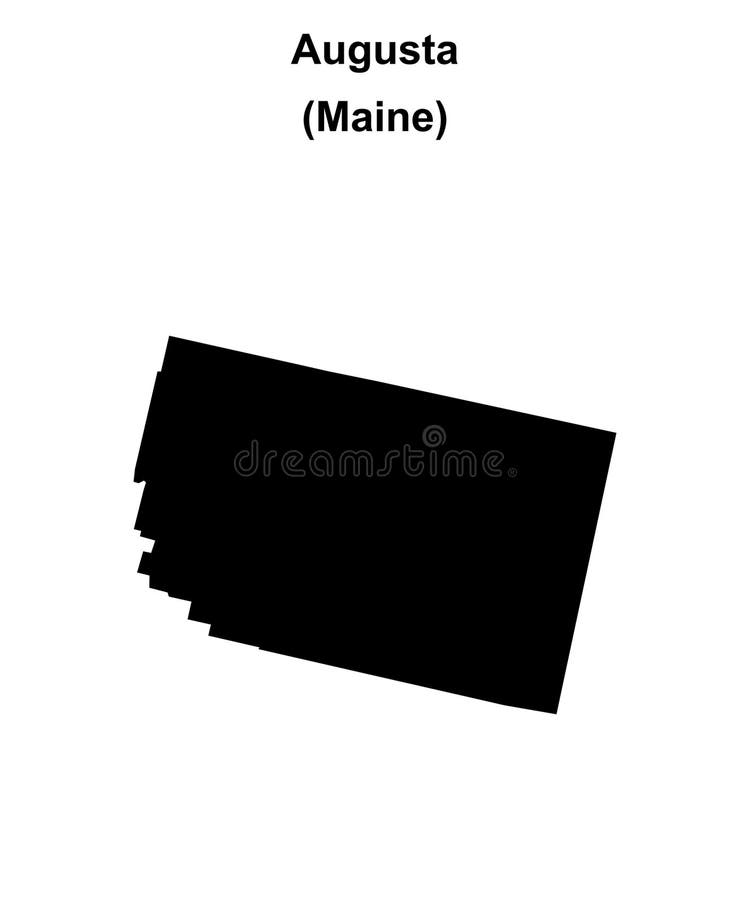 Augusta outline map stock vector. Illustration of design - 357338504