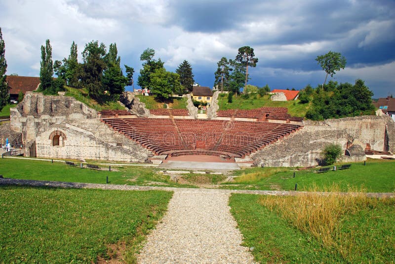 Augusta Raurica Roman Theater Stock Image - Image of plancus, rauraci ...