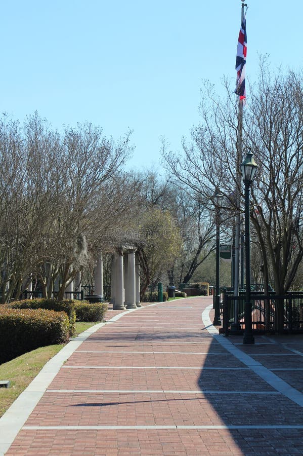 Augusta Riverwalk Path in February Stock Image - Image of winter ...