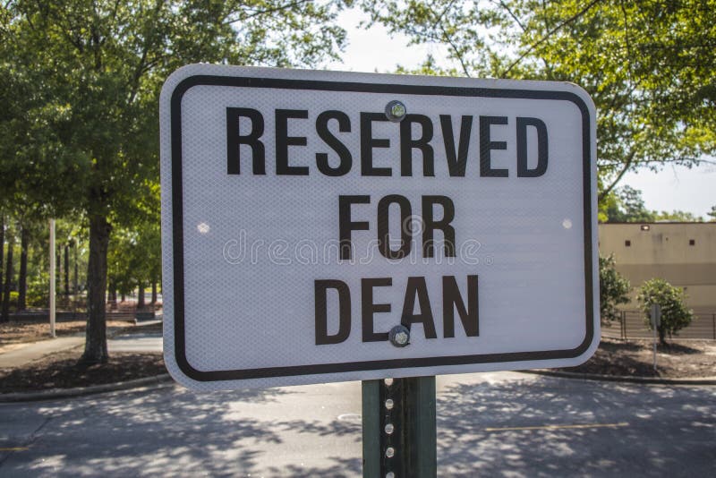 Augusta Technical College Reserved for Dean Sign Editorial Photography ...