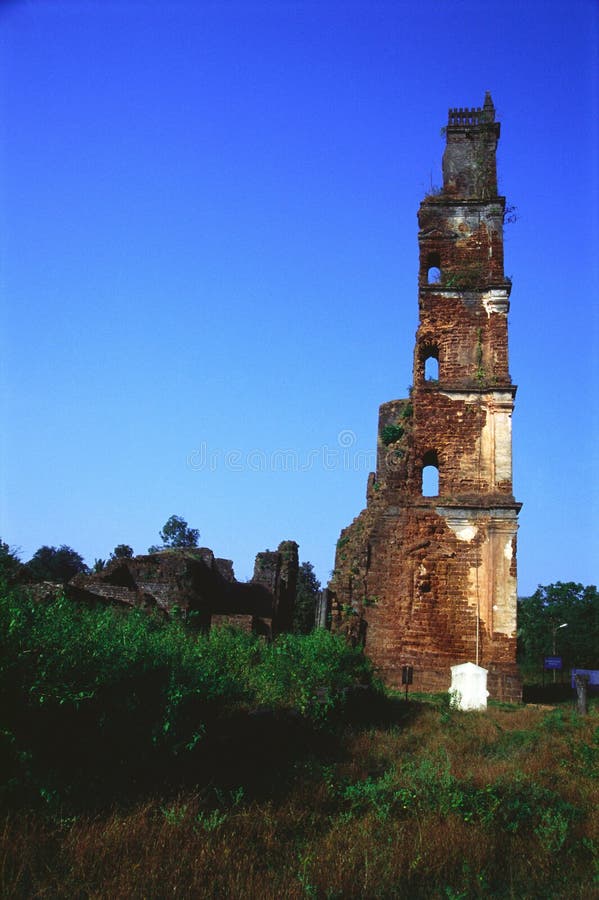 Indian Churches Church of St. Augustine Tower Old Goa India Stock Image ...