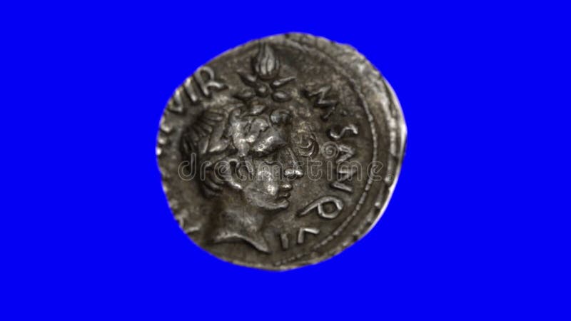 Augustus Silver Coin from Ancient Rome Stock Footage - Video of alpha ...