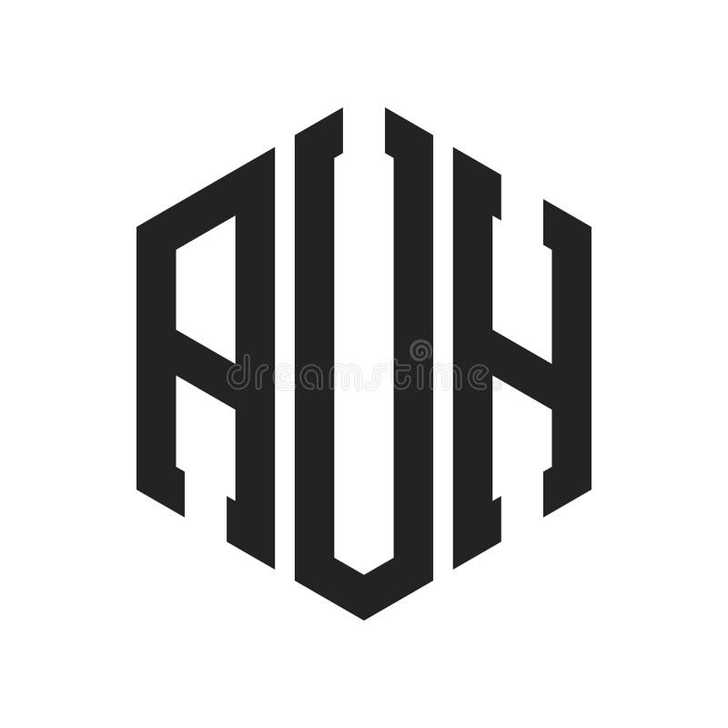 AUH Logo Design. Initial Letter AUH Monogram Logo Using Hexagon Shape ...