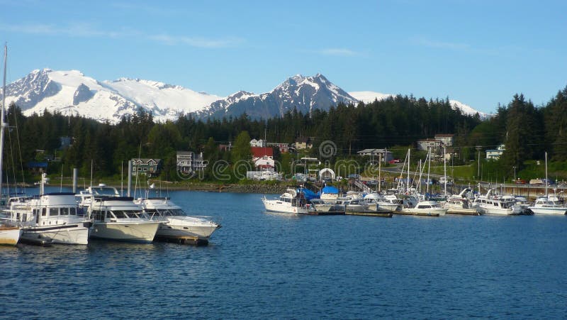 Auke Bay Harbor, Alaska stock photo. Image of vessels - 21872818