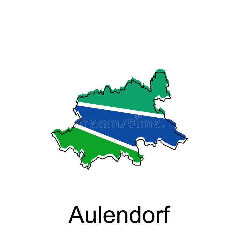 Aulendorf Map.vector Map of the Germany Country. Borders of for Your ...