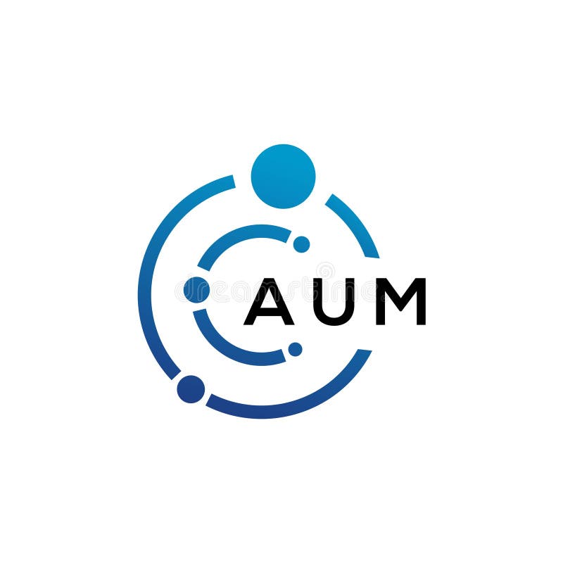 AUM Letter Logo Design on Black Background. AUM Creative Initials ...
