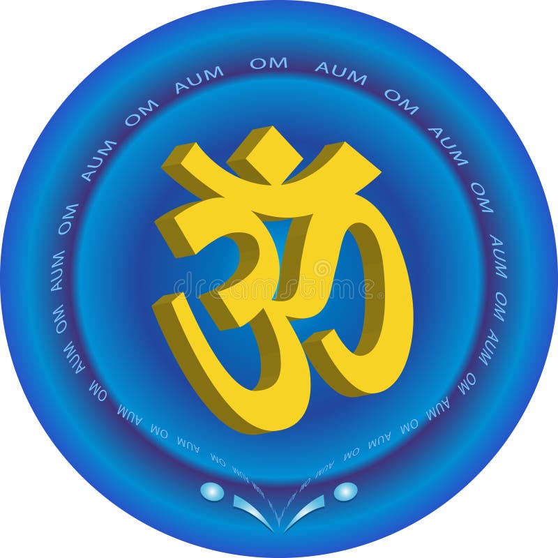 Om the First Sound of Universe Stock Illustration - Illustration of ...