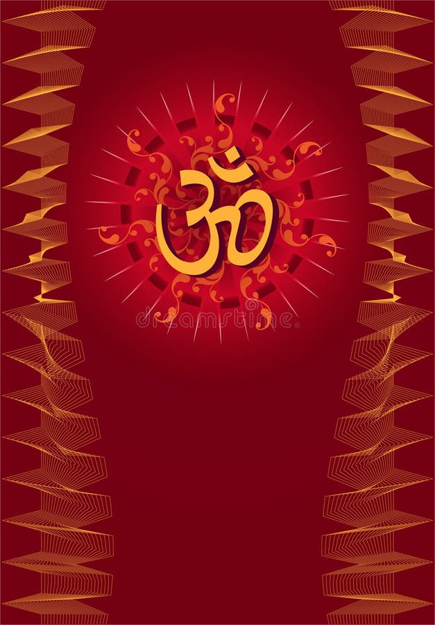 Aum (Om) the holy motif stock illustration. Illustration of design ...