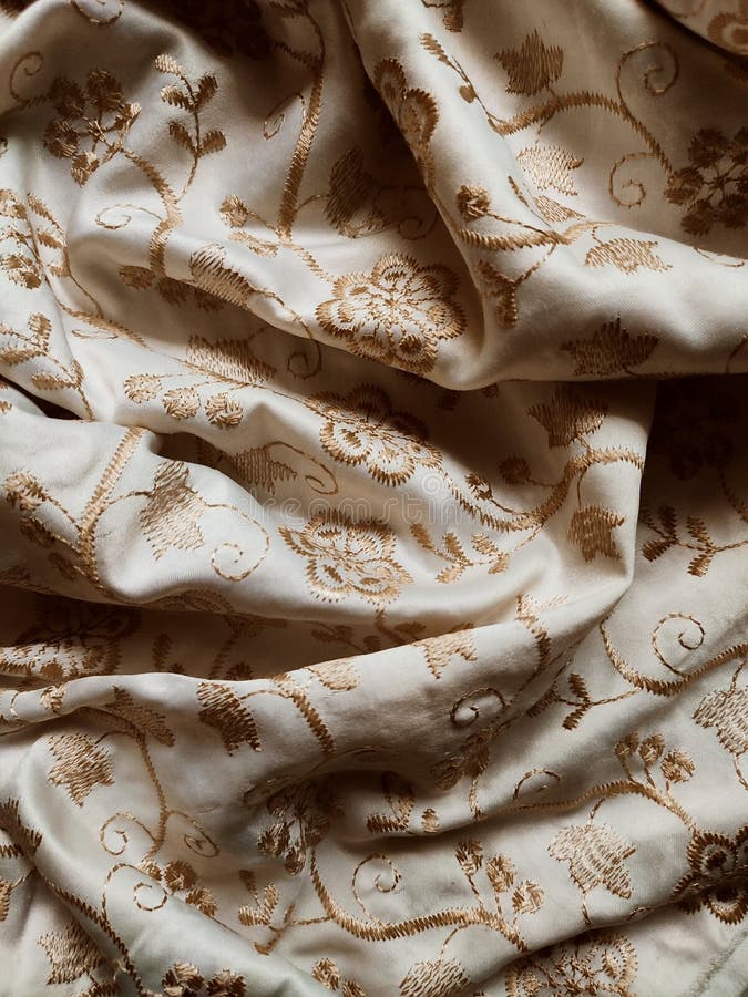 Auric Magic Glitter Fabric with Texture and Pattern of Flowers and ...