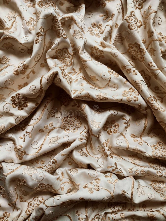 Auric Magic Glitter Fabric with Texture and Pattern of Flowers and ...