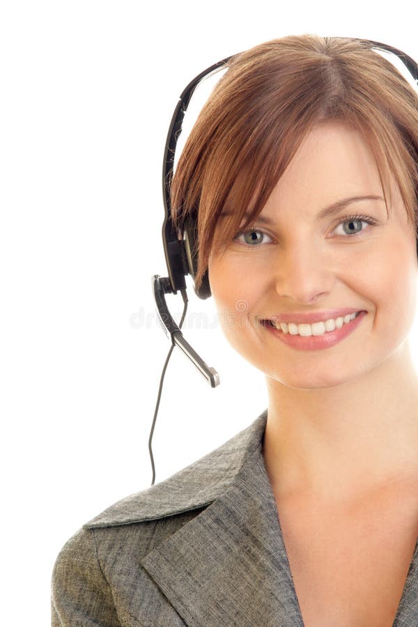 Operador com auricular foto de stock. Imagem de atendimento - 10934374