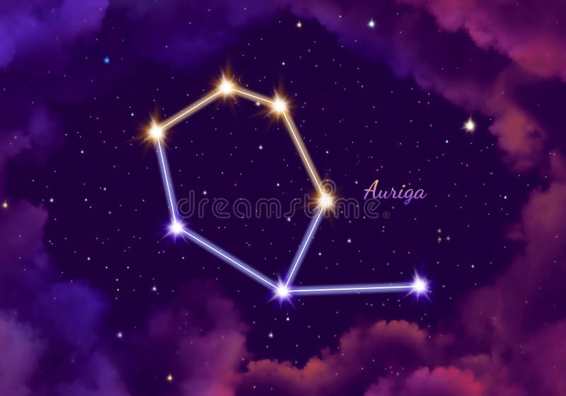 Illustration Image of the Constellation Auriga Stock Illustration ...