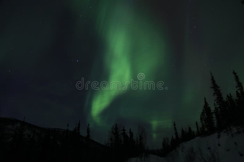 Aurora in Alaska stock photo. Image of winter, green - 148248058