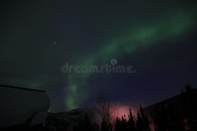 Aurora in Alaska stock photo. Image of aurora, green - 148247426