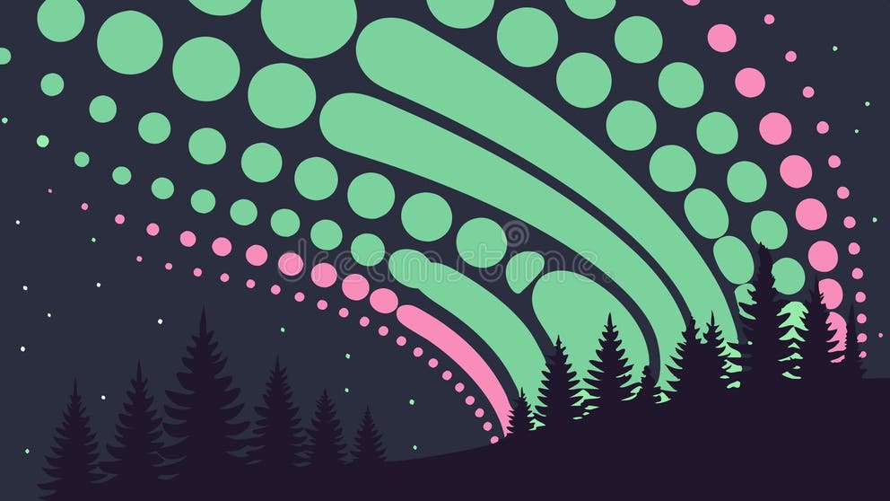 Aurora Borealis Design Element for Nature and Night Sky Themes Vector Design Generative AI Stock ...