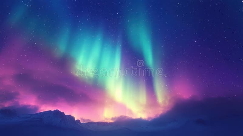 Aurora Borealis Gradient Texture Background Stock Illustration ...