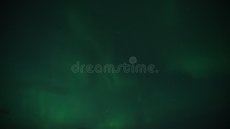 Aurora Borealis Lighting Up the Night Sky with Green Colors Stock Video ...