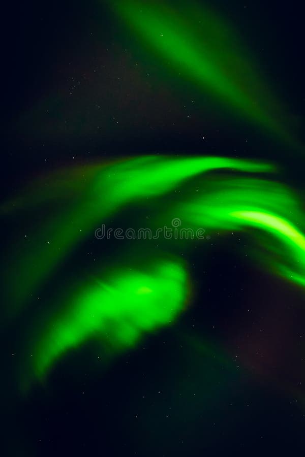 Aurora Borealis Spectacular Show Form of Bird Pattern Object in Clear ...