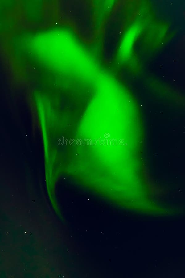 Aurora Borealis Spectacular Show Form of Bird Pattern Object in Clear ...