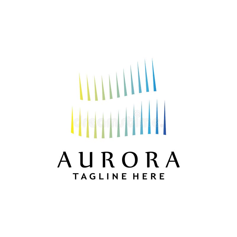 Aurora Light Wave Logo Template Stock Vector - Illustration of space ...