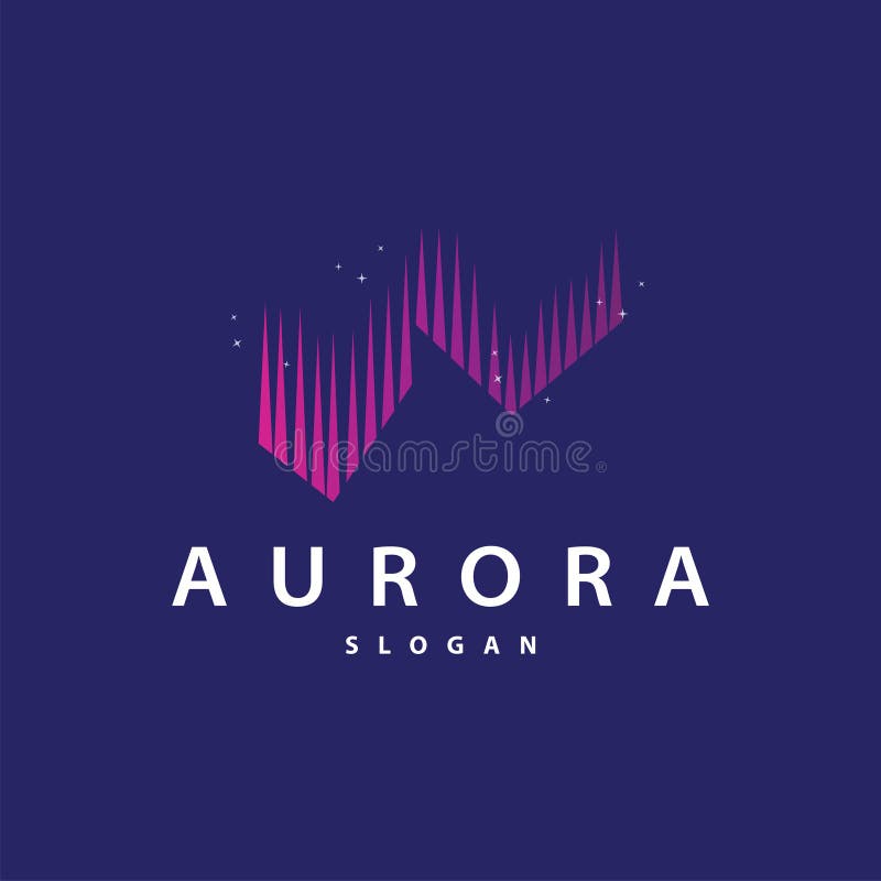 Aurora Light Wave Sky View Logo, Simple Abstract Templet Illustration ...