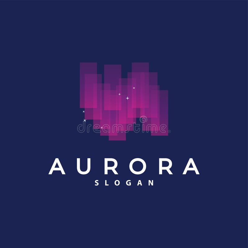 Aurora Light Wave Sky View Logo, Simple Abstract Templet Illustration ...