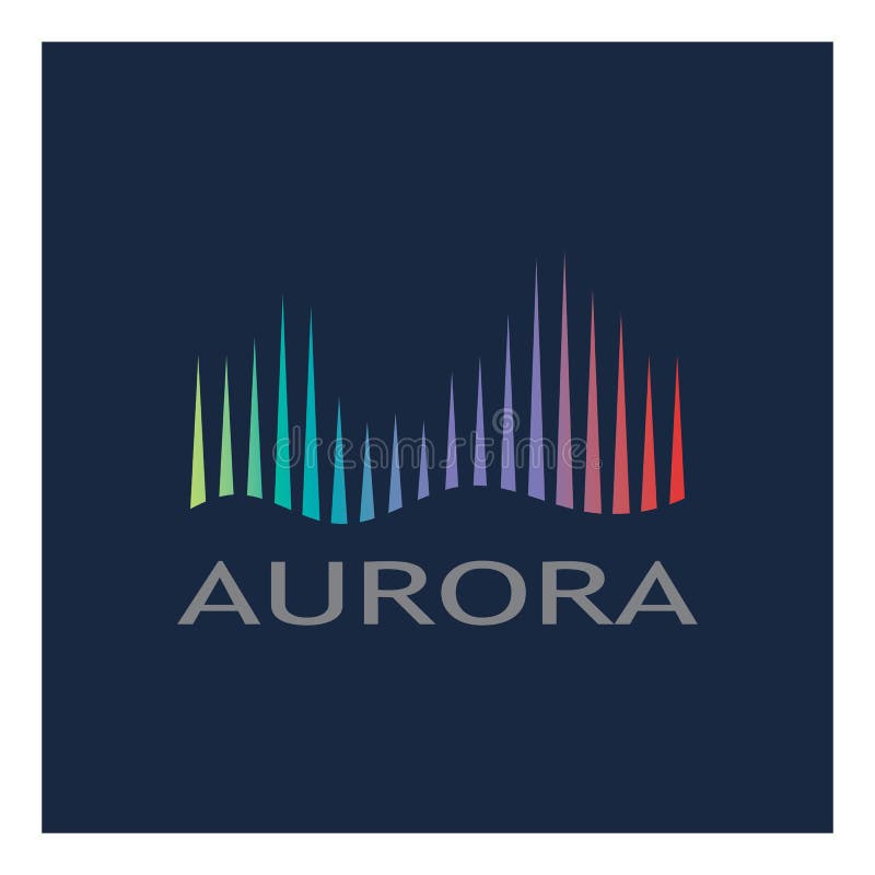 Aurora Logo Design Icon Illustration Vector Template Stock Vector ...