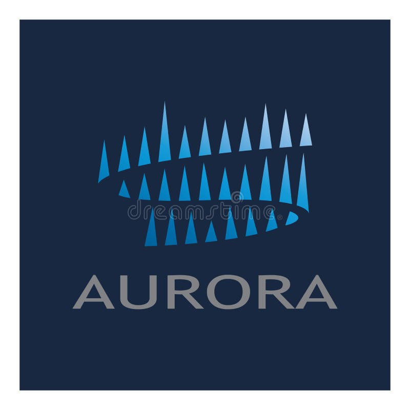Aurora Logo Design Icon Illustration Vector Template Stock Vector ...