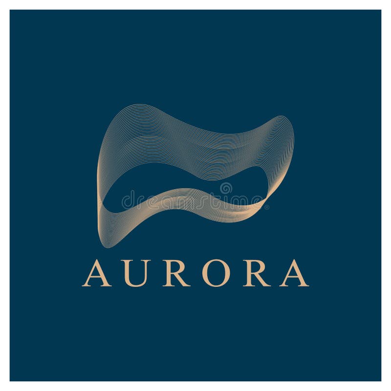 Aurora Logo Design Icon Illustration Vector Template Stock Vector ...