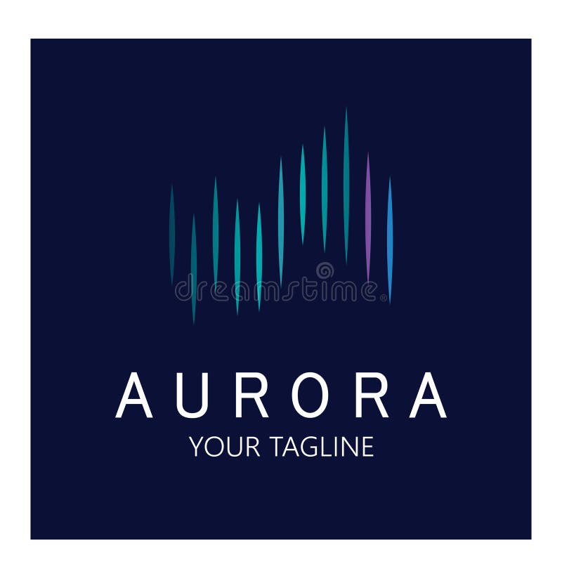 Aurora Logo Design Icon Illustration Vector Template Stock Vector ...