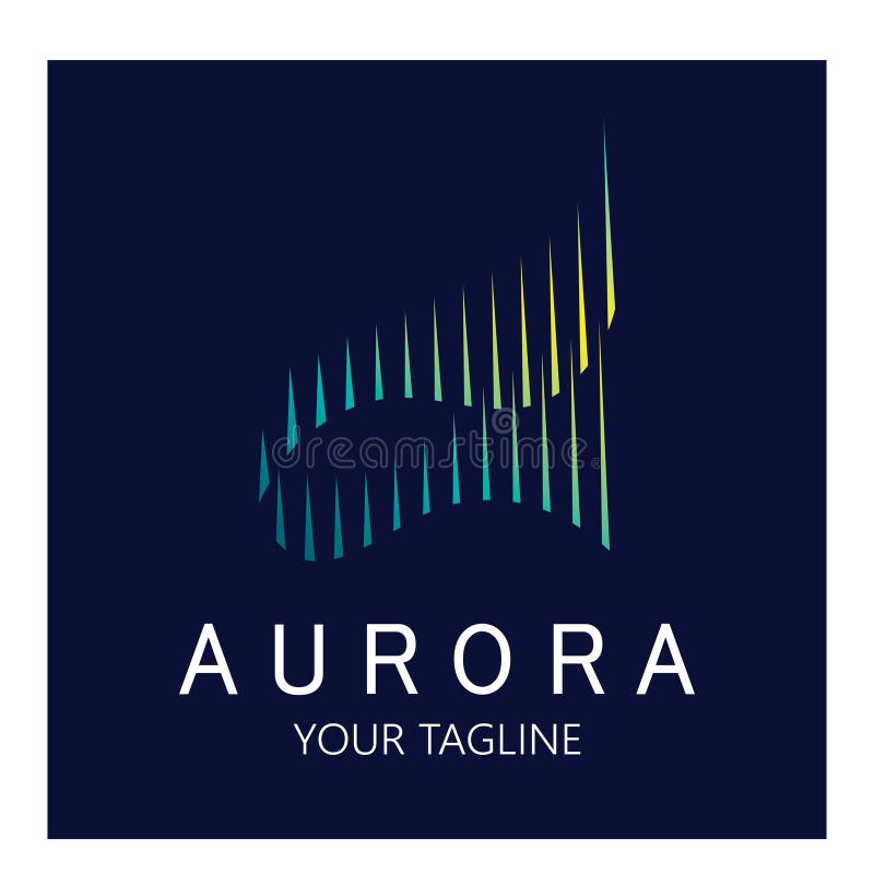 Aurora Logo Design Icon Illustration Vector Template Stock Vector ...