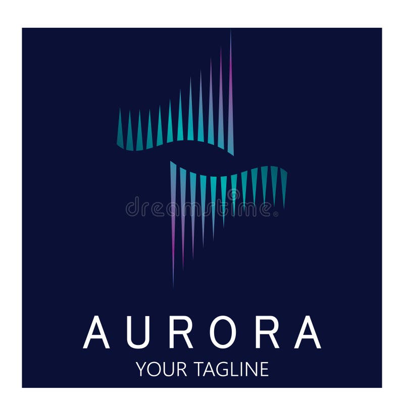 Aurora Logo Design Icon Illustration Vector Template Stock Vector ...