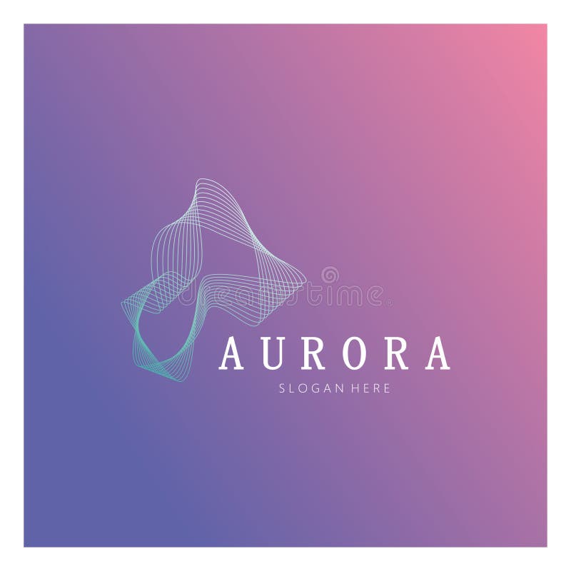 Aurora Logo Design Icon Illustration Vector Template Stock Vector ...