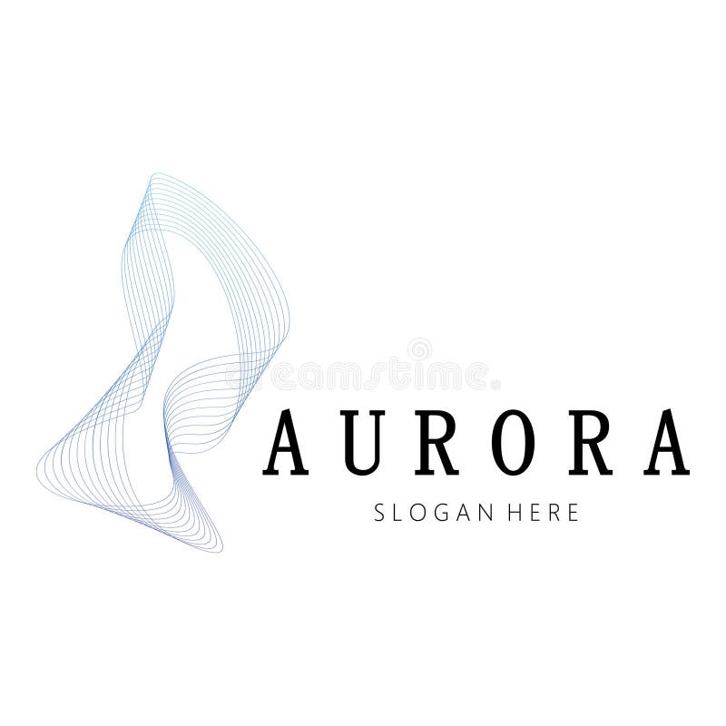 Aurora Logo Design Icon Illustration Vector Template Stock Vector ...