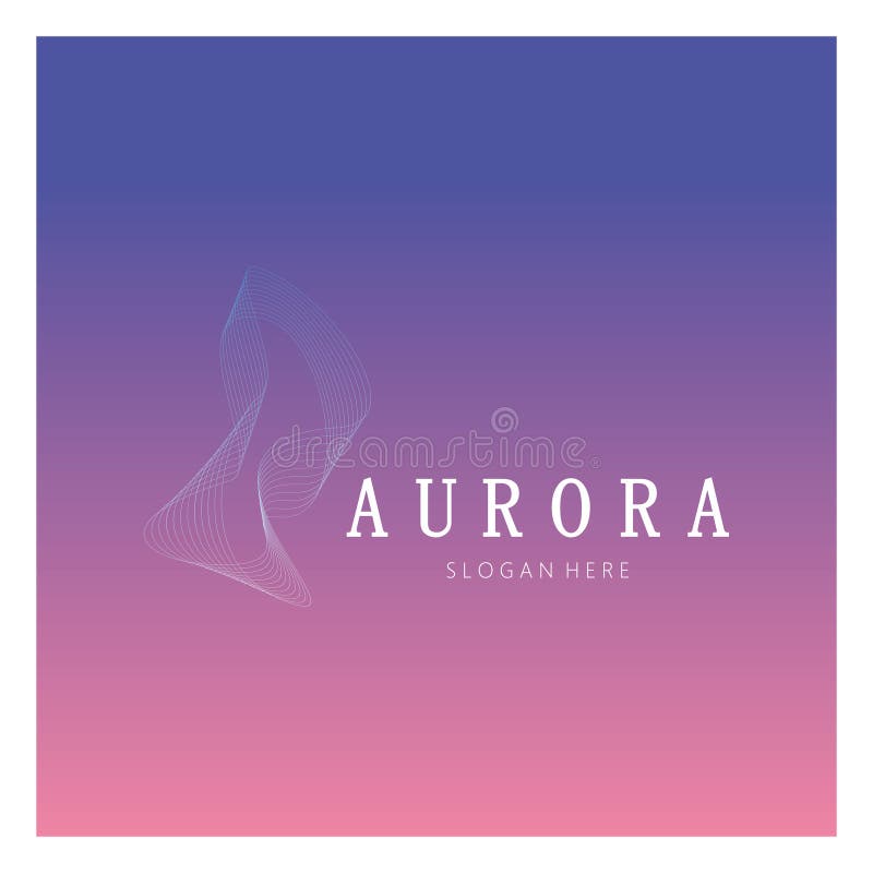 Aurora Logo Design Icon Illustration Vector Template Stock Vector ...