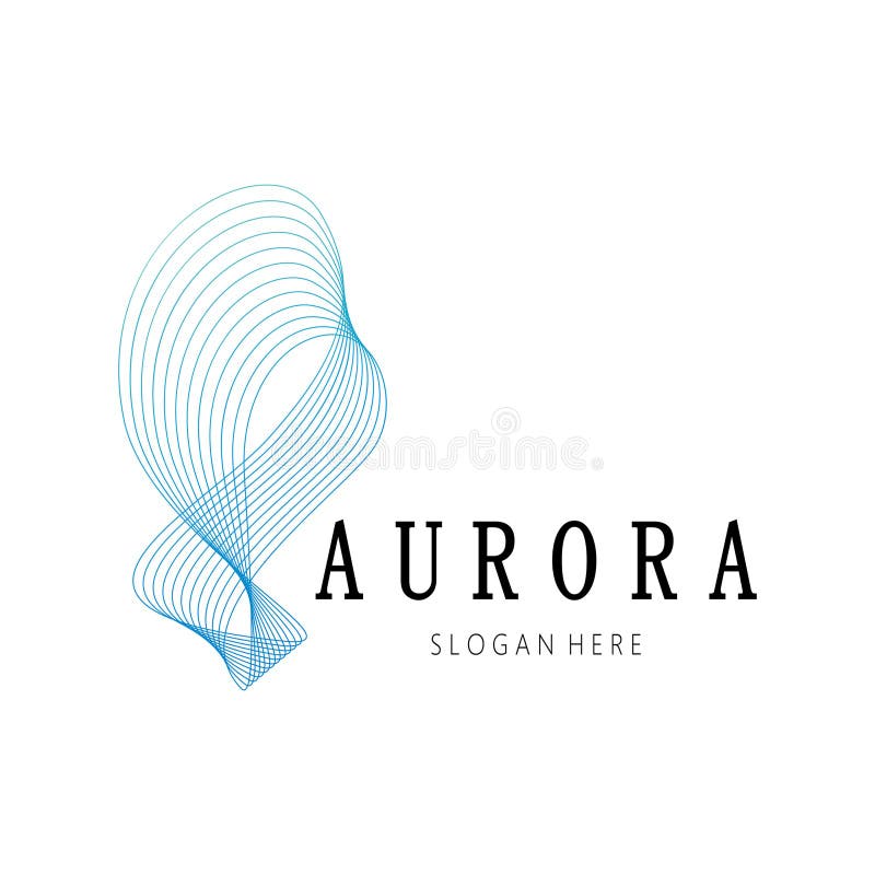 Aurora Logo Design Icon Illustration Vector Template Stock Vector ...