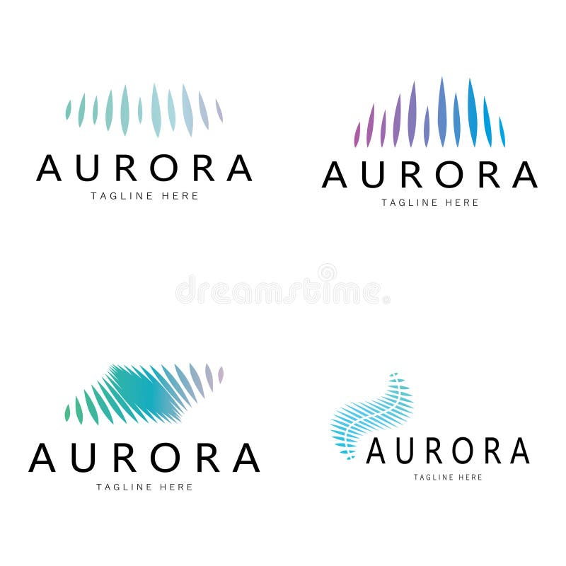 Aurora Logo Design Icon Illustration Vector Template Stock Vector ...