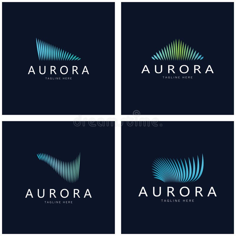 Aurora Logo Design Icon Illustration Vector Template Stock Vector ...