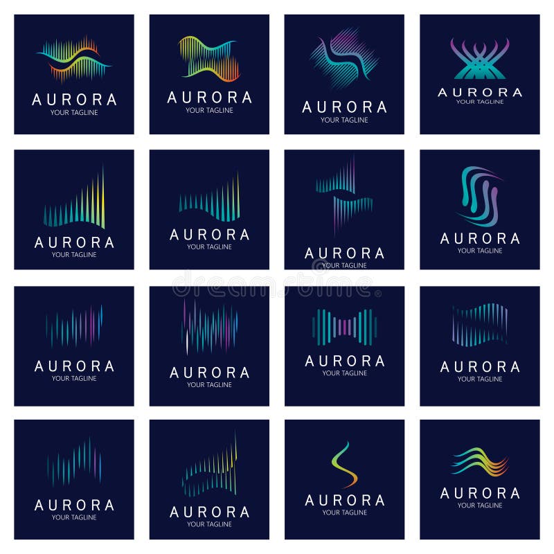Aurora Logo Design Icon Illustration Vector Template Stock Vector ...