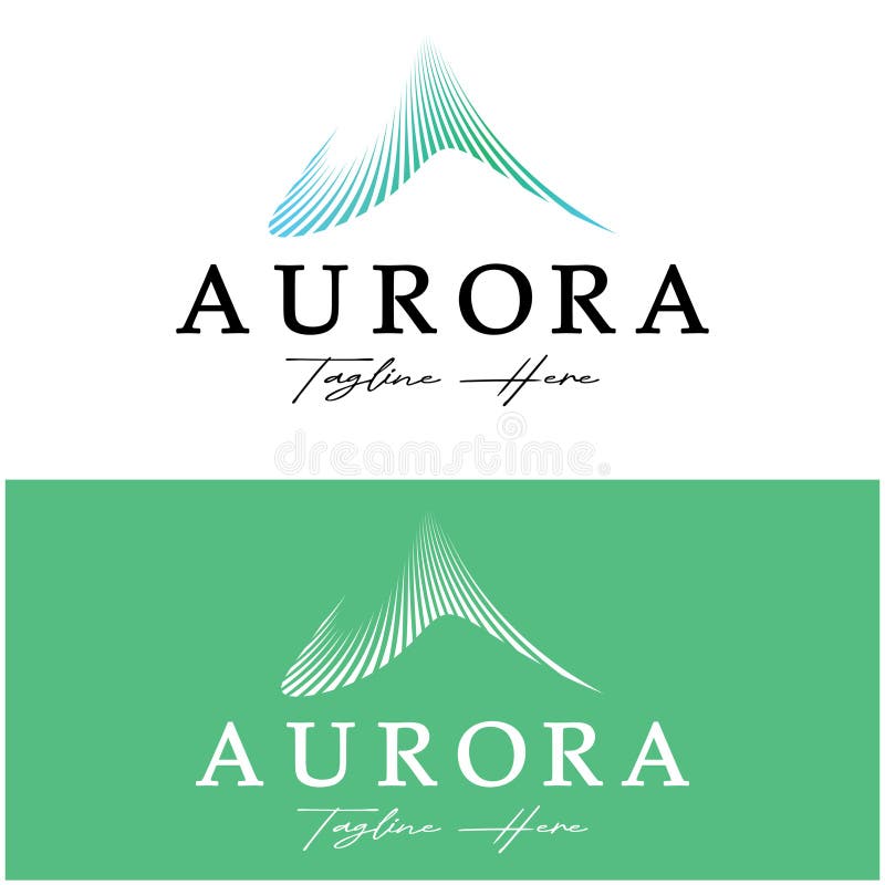 Aurora Logo Design Icon Illustration Vector Template Stock Illustration ...