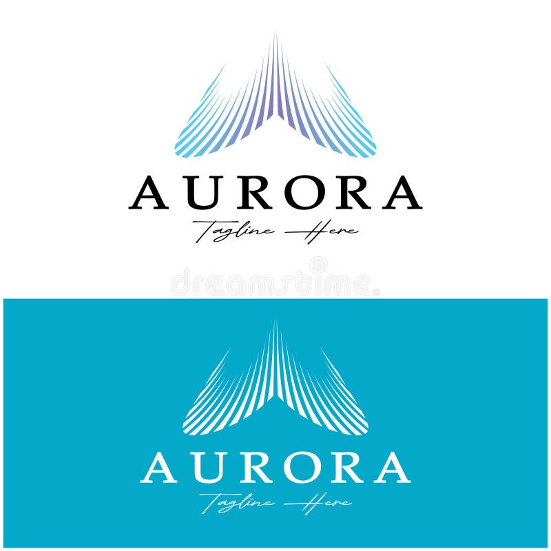 Aurora Logo Design Icon Illustration Vector Template Stock Illustration ...