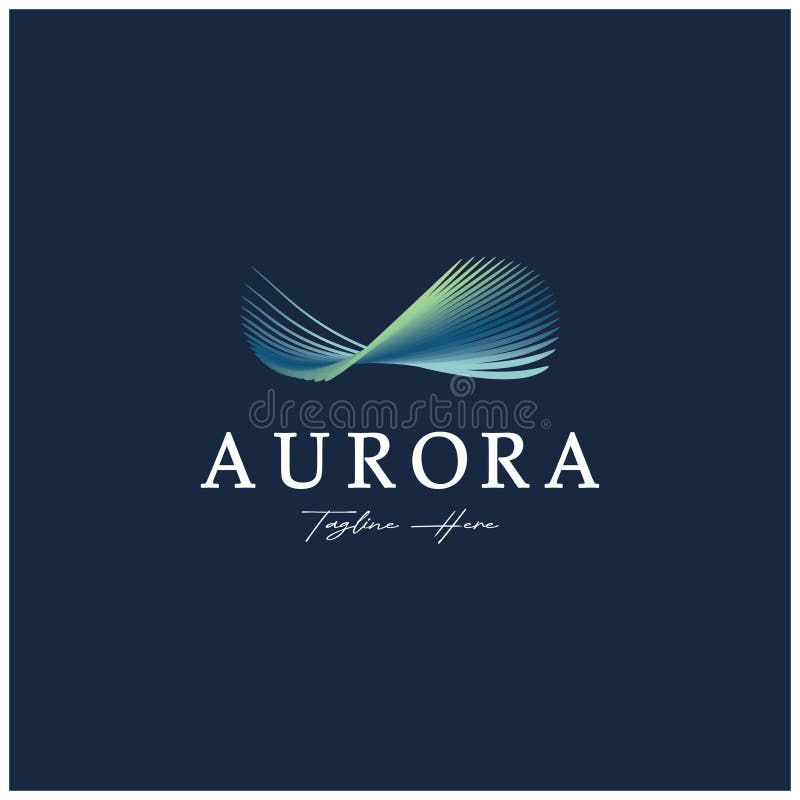 Aurora Logo Design Icon Illustration Vector Template Stock Illustration ...