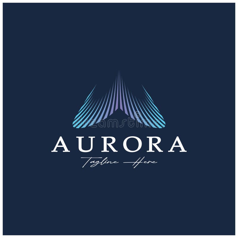 Aurora Logo Design Icon Illustration Vector Template Stock Illustration ...