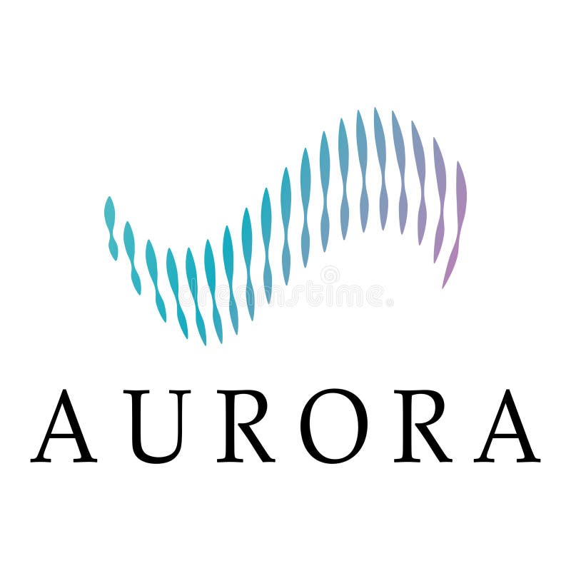 Aurora Logo Design Icon Illustration Vector Template Stock Illustration ...