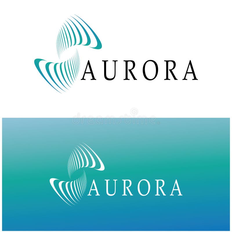 Aurora Logo Design Icon Illustration Vector Template Stock Vector ...